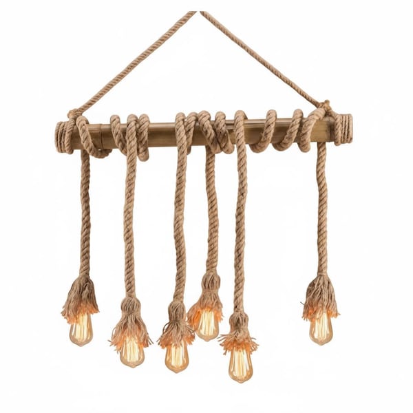 Rope Chandelier - Etsy