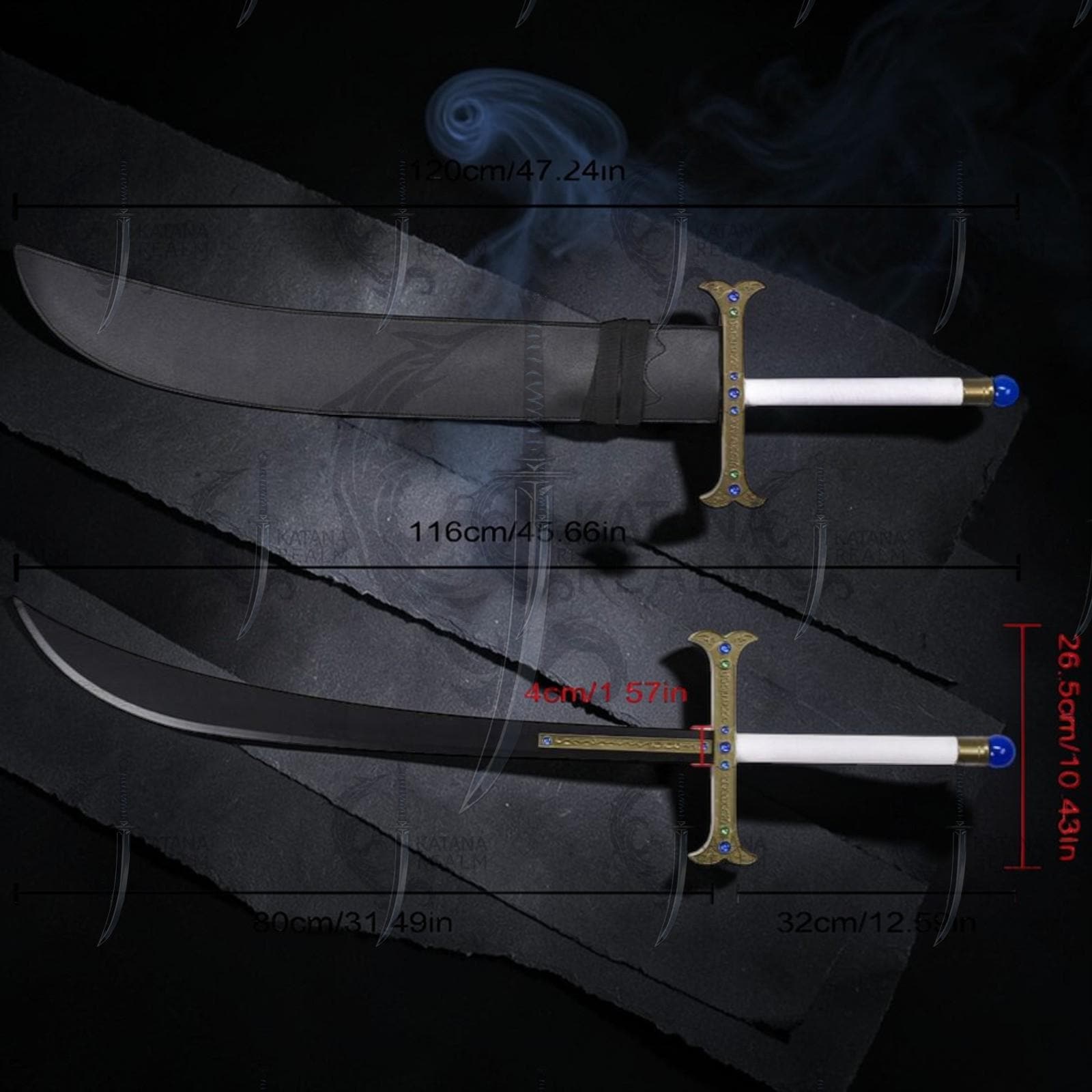Yoru Sword Replica – Dracule Mihawk Life-size Anime Katana – Cosplay ...