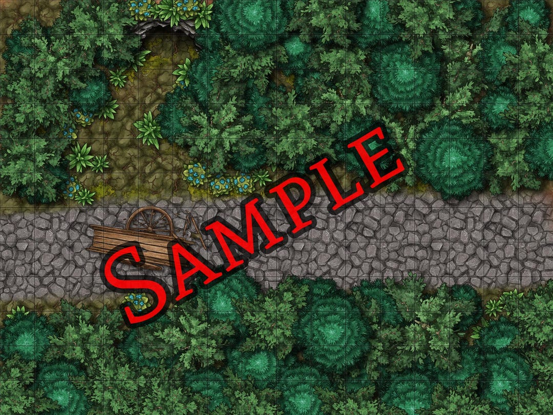 Forest Ambush Battle Map for Dnd or Other Ttrpg’s - VTT Ready - 4K Grid ...