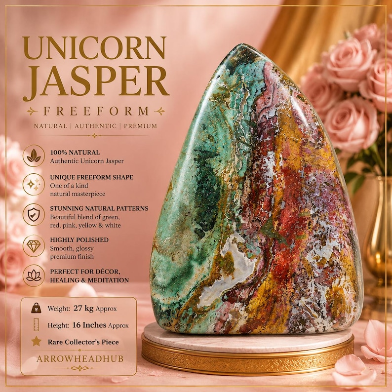 Rare Unicorn Jasper Freeform Sculpture | Polished Collector Display ...