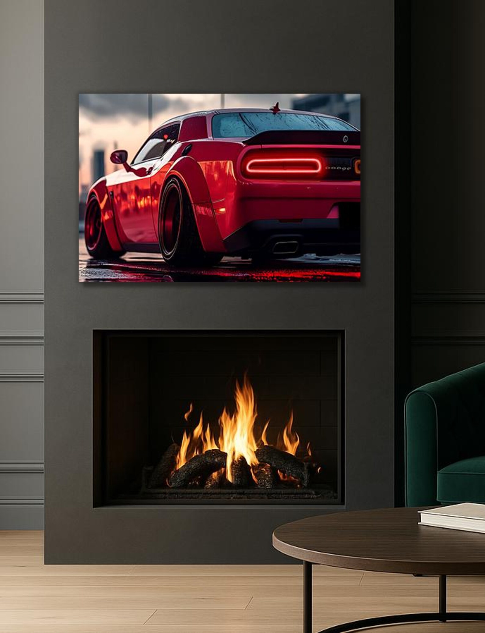 Automotive Poster With Neon Lights, Acrylic LED Wall Art, Custom ...