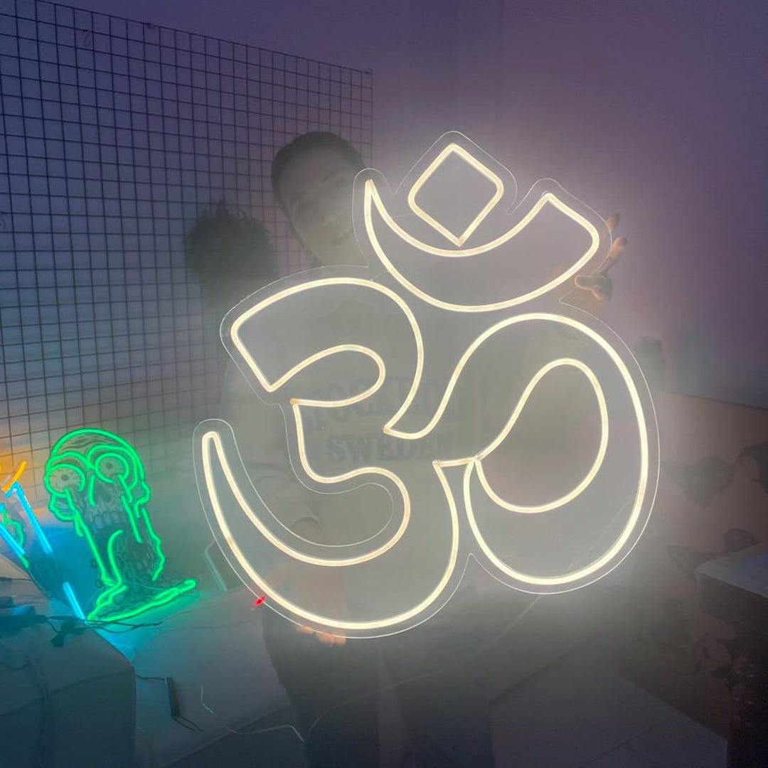 Ohm Neon Sign: Spiritual Yoga Meditation Room Decor - LED Plexiglass - Etsy