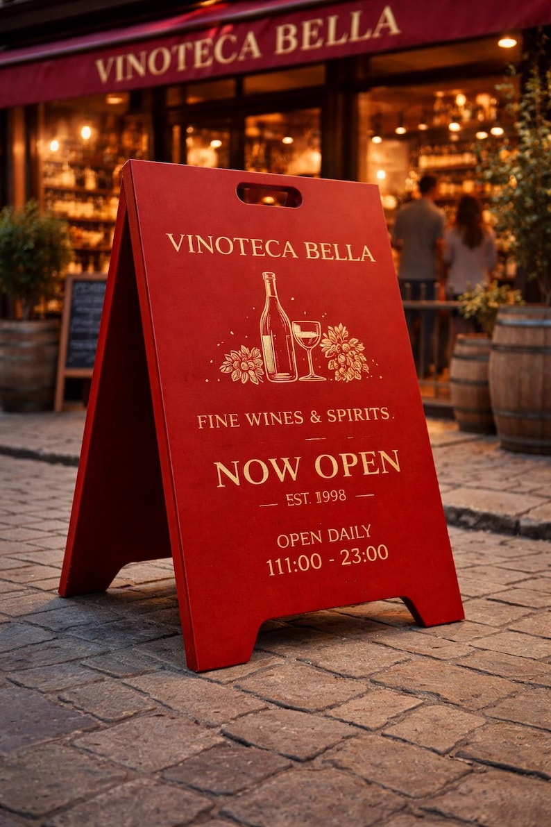Custom Metal A-frame Sidewalk Sign | Double Sided Shop Board | Outdoor ...