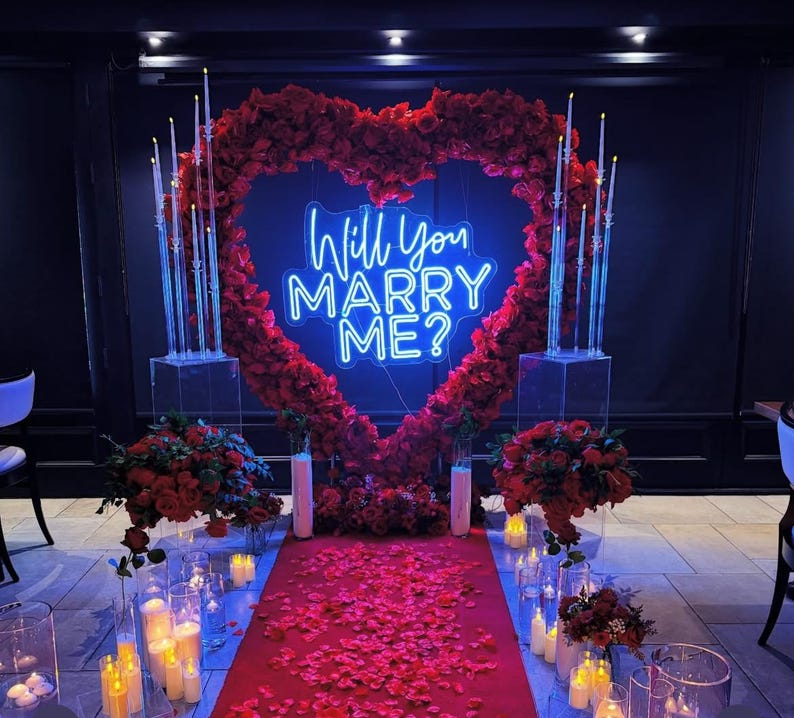 Will You Marry Me Neon Sign: Custom Proposal Decor - Etsy
