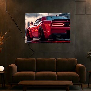 Automotive Poster With Neon Lights, Acrylic LED Wall Art, Custom ...