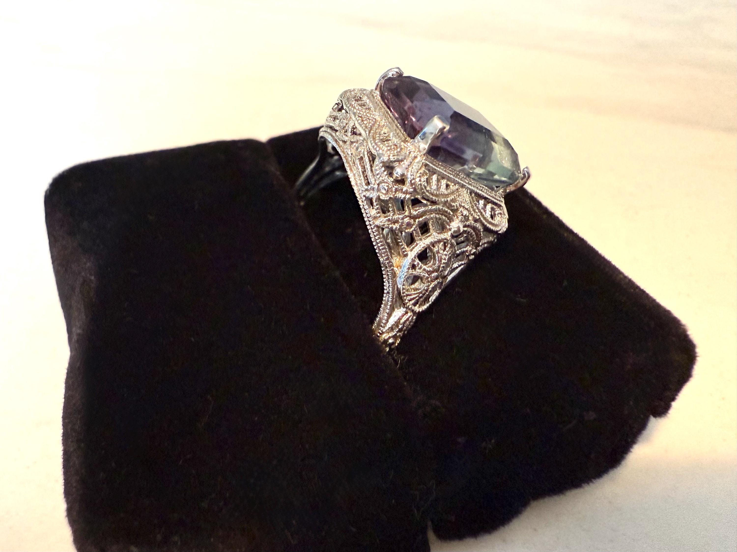 Weinman Brothers Generations 1912 Sterling Bi-color Fluorite Ring Size ...