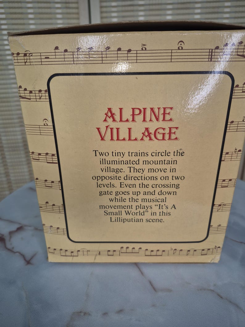 Vintage Enesco Alpine Village Musical Train Scene, 1981 “it’s a Small ...