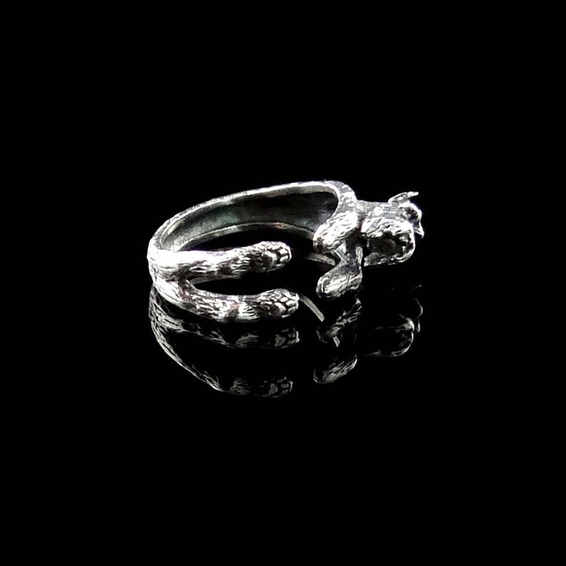Schnauzer Ring Sterling Silver, Adjustable Dog Ring for Women & Men ...
