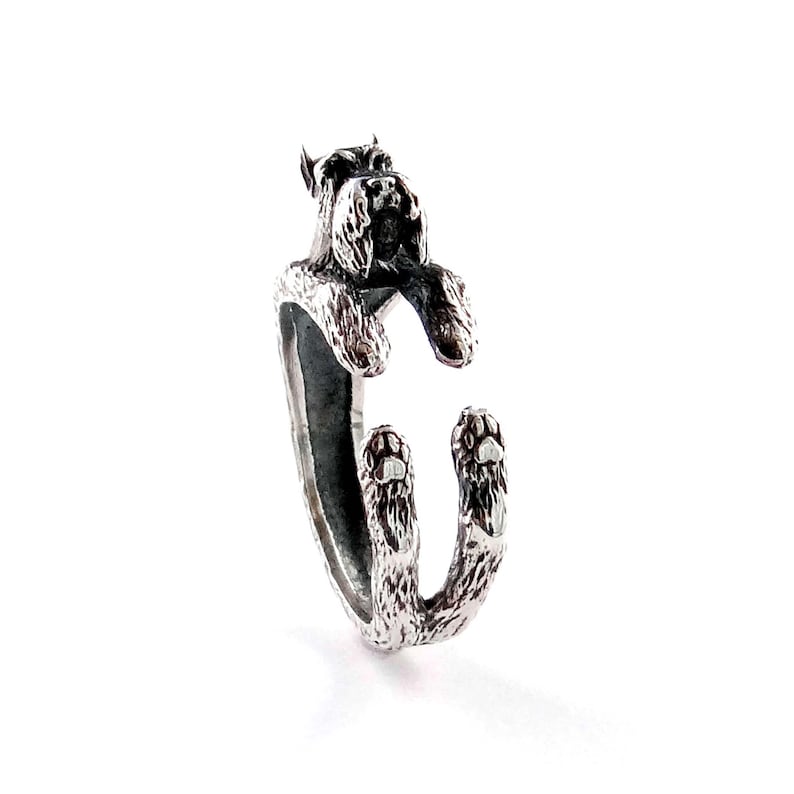 Schnauzer Ring Sterling Silver, Adjustable Dog Ring for Women & Men ...