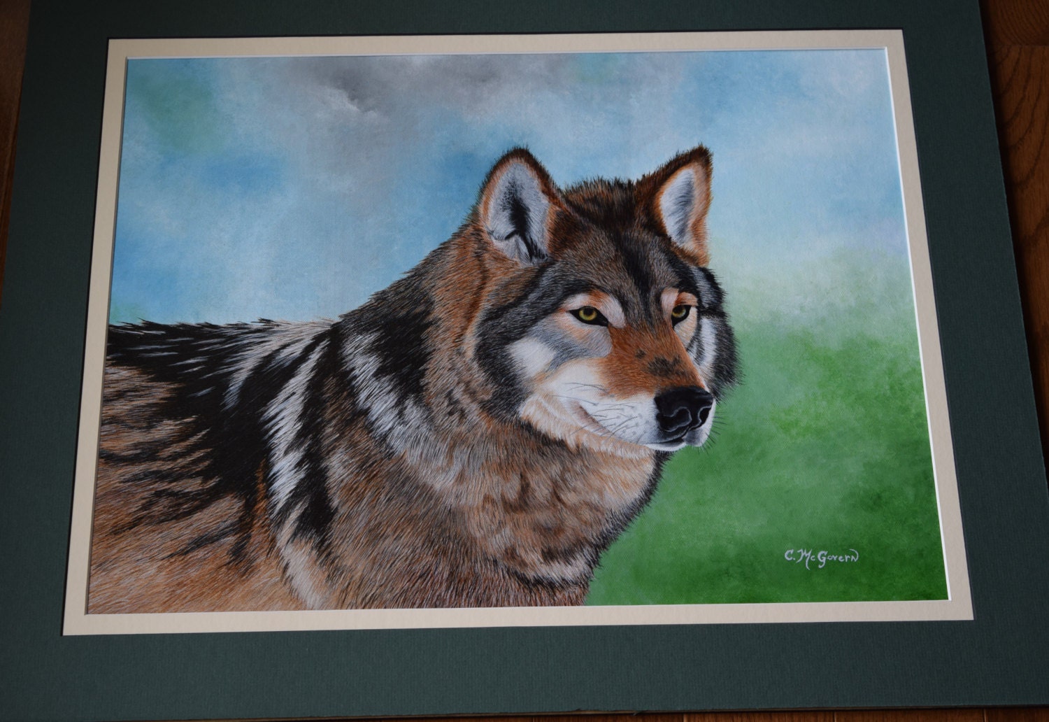 Wildlife Painting: the Timber Wolf Original Painting - Etsy