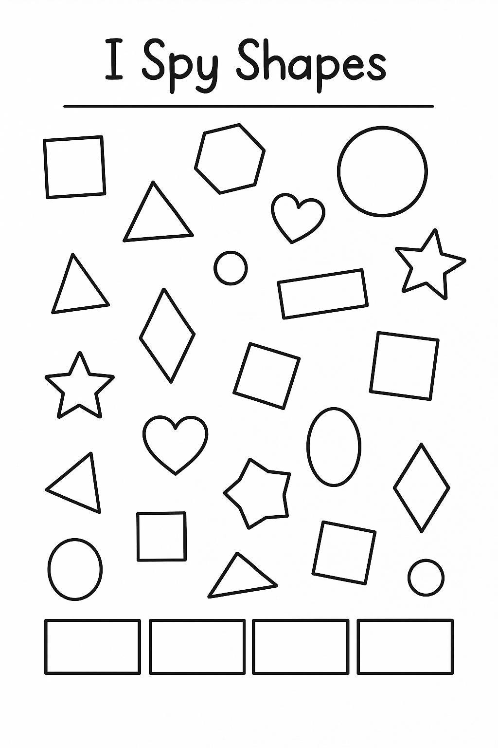 I Spy Shapes Printable – Toddler Counting & Shape Recognition Worksheet ...
