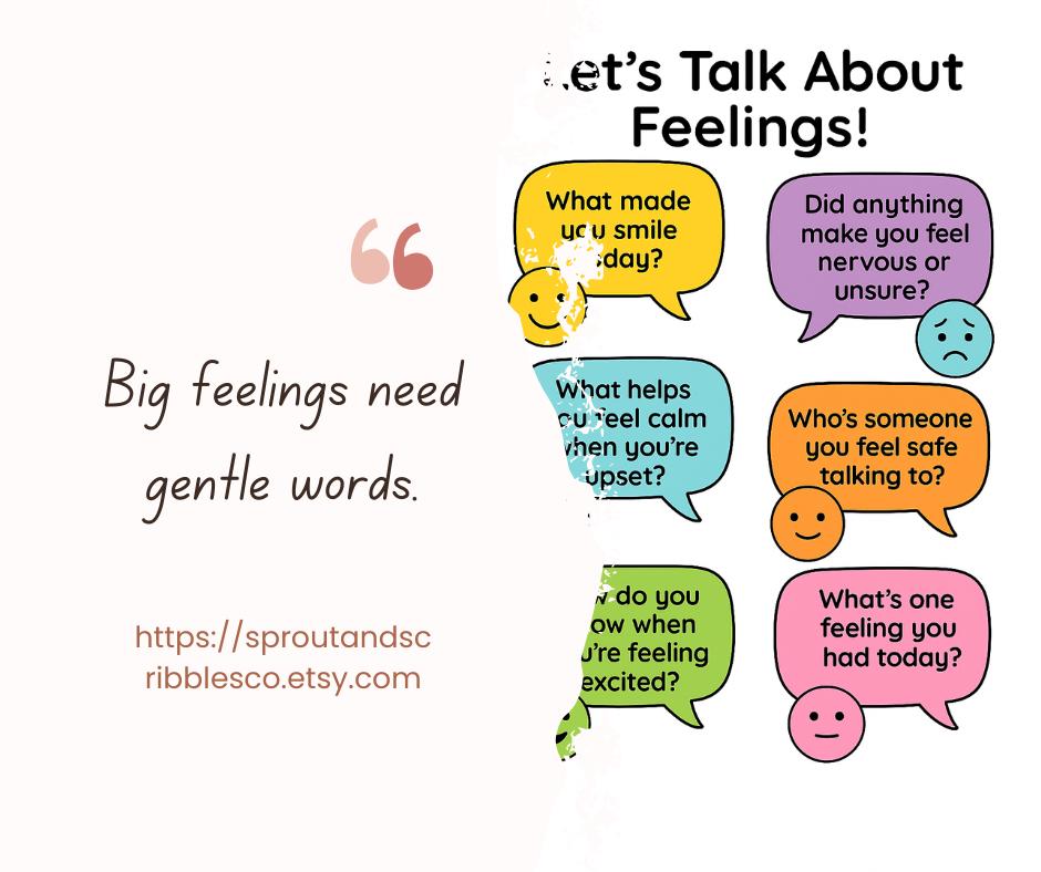 Let’s Talk Feelings – Conversation Starters for Kids! - Etsy