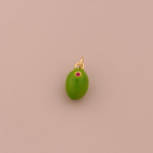 18K Gold Filled CZ Olive Charms,gold Enamel Olive Pendant for DIY ...