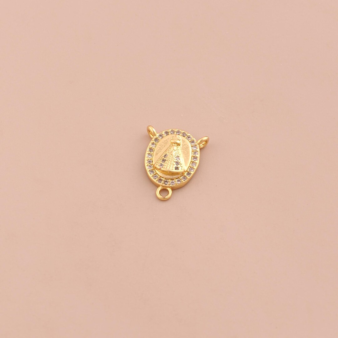 18K Gold Filled Pope Charms,gold CZ Christian Pendant for DIY Jewelry ...