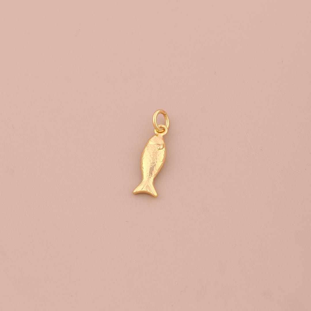 5 Pcs 18K Gold Filled Fish Charms,gold Marine Life Pendant for DIY ...