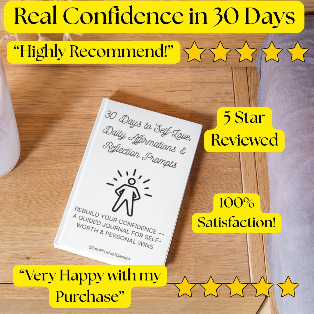 30-day Self-love & Confidence Journal | Daily Affirmations, Self ...