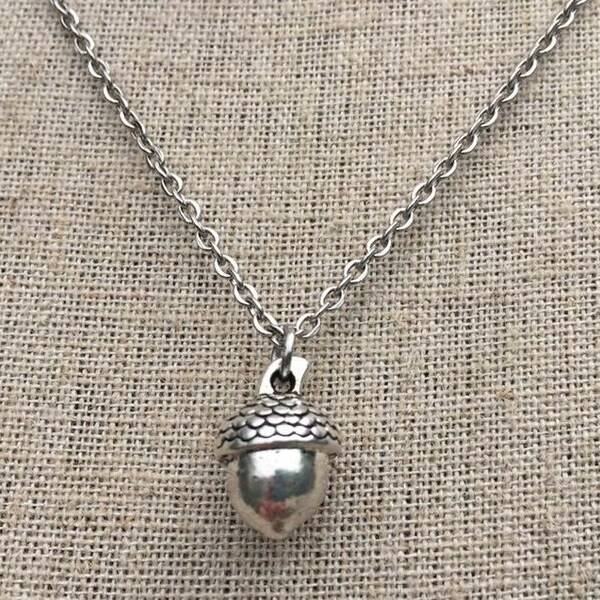 Silver Acorn - Etsy