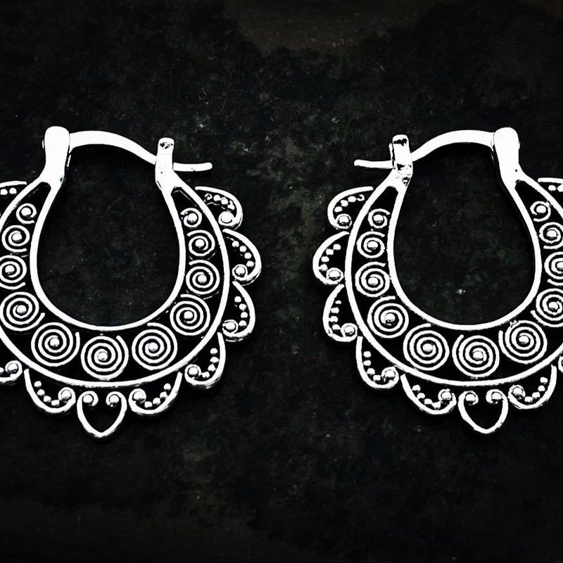Lacey Silver Earrings - Etsy