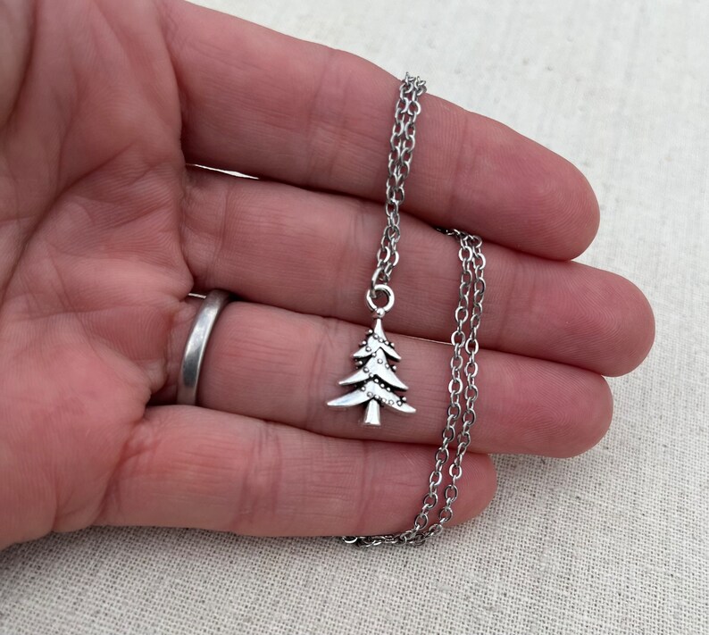 Christmas Tree Necklace - Christmas Tree Jewelry - Holiday Necklace ...