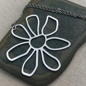 SALE Huge Flower Necklace Flower Statement Necklace Large Flower ...