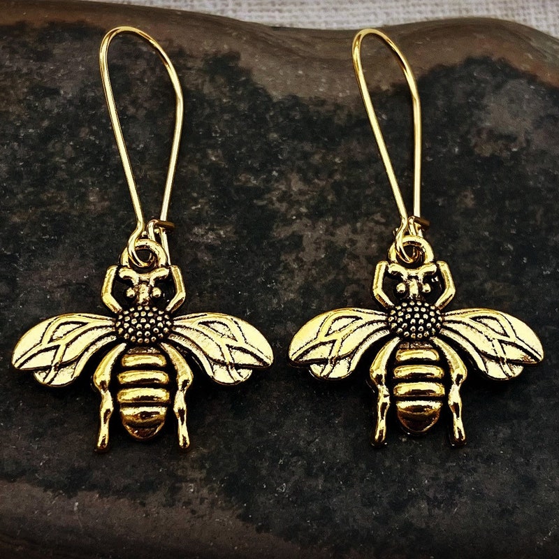 Bee Earrings - Etsy