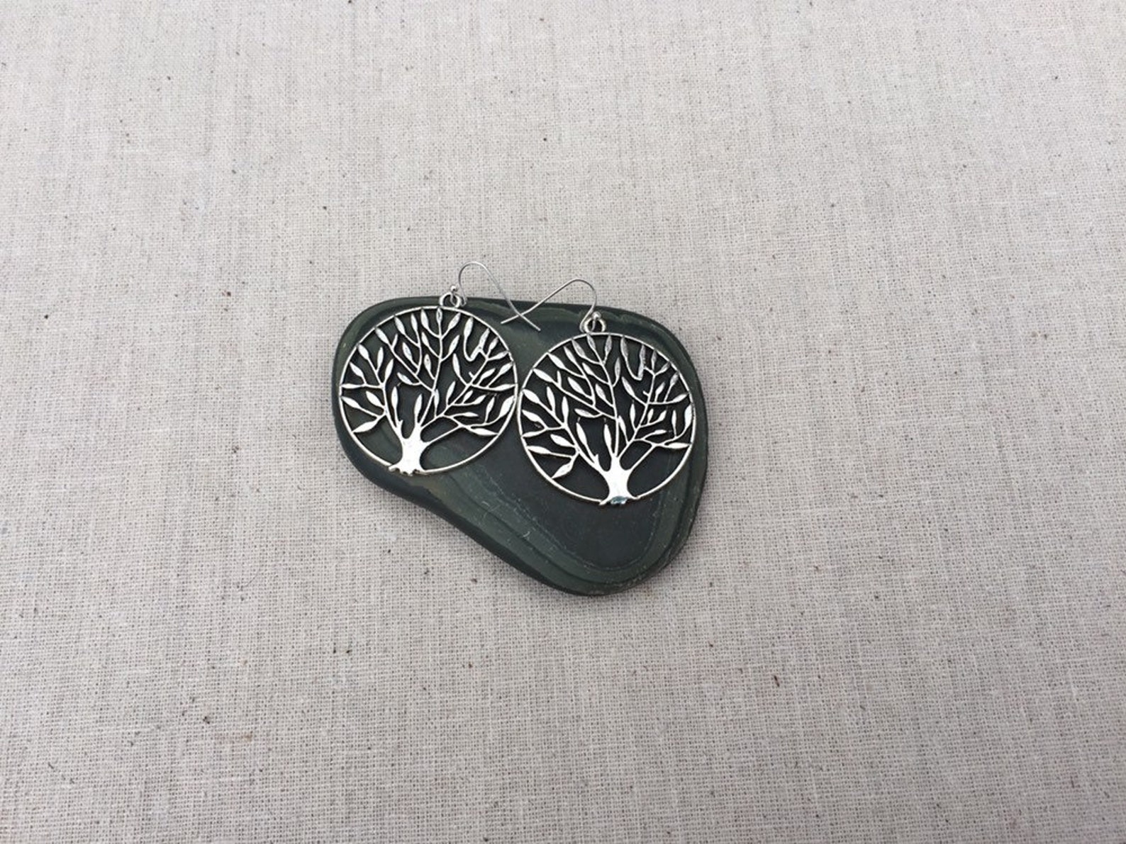 SALE Big Tree Earrings Statement Tree Earrings Silver | Etsy