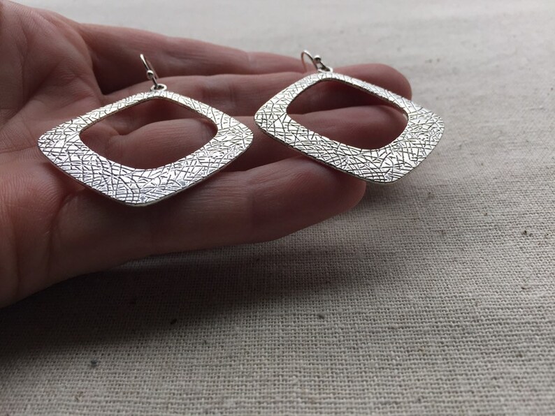 SALE Unique Statement Earrings Big Silver Earrings Large - Etsy