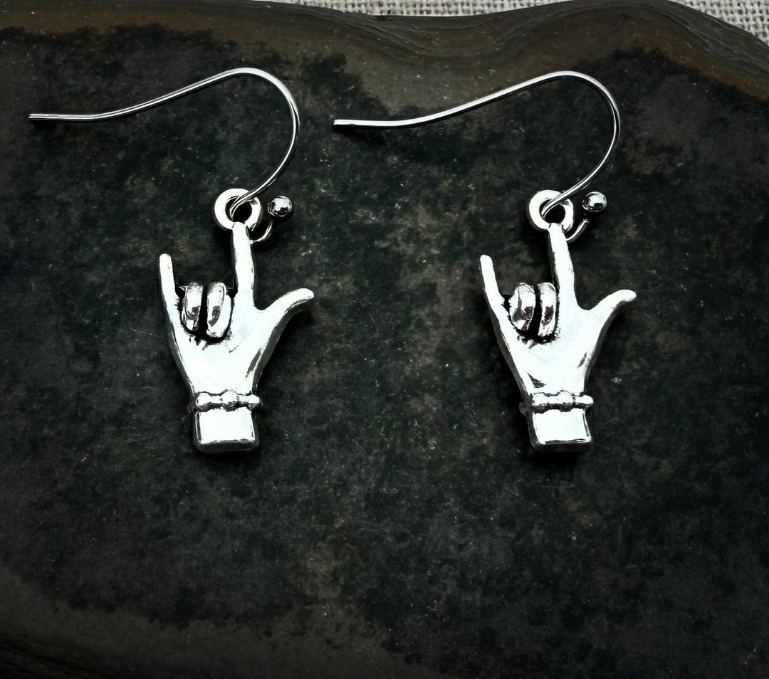 I Love You Earrings - Sign Language Earrings - I Love You Jewelry ...