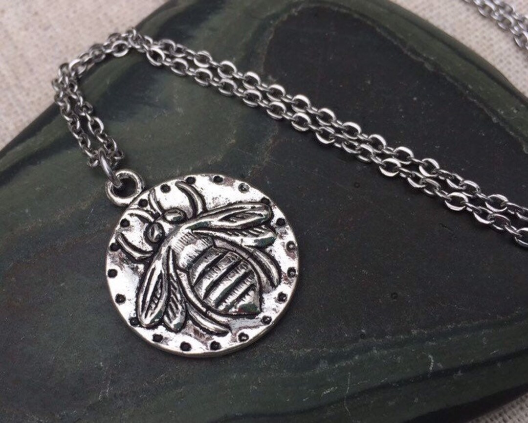 SALE Silver Bee Pendant Silver Bee Necklace Bee Jewelry Gifts Queen Bee ...
