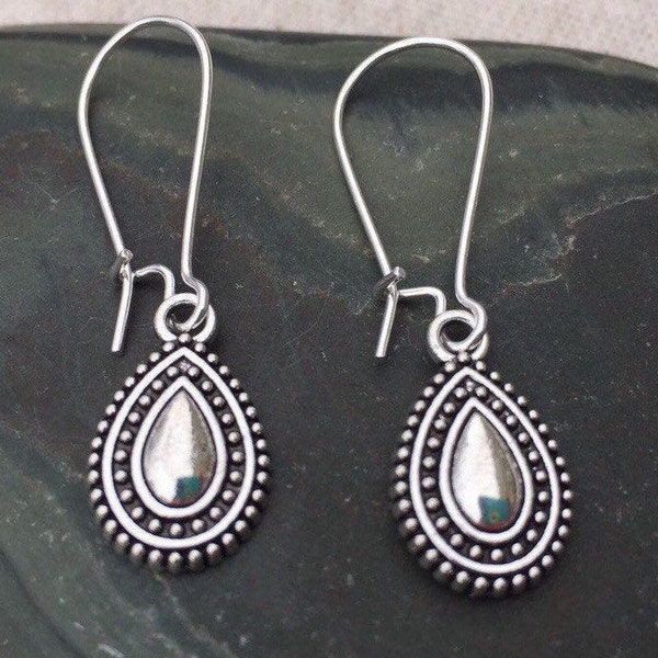 Silver Boho Earrings - Etsy