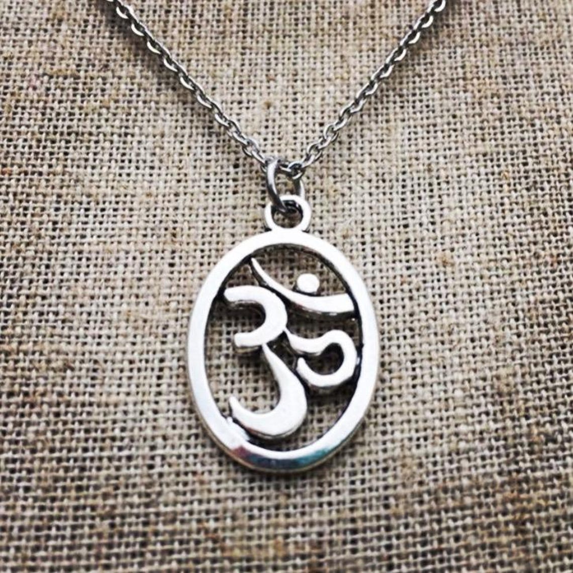 Dainty Ohm Necklace - Silver Ohm Necklace - Yoga Necklace - Yoga ...