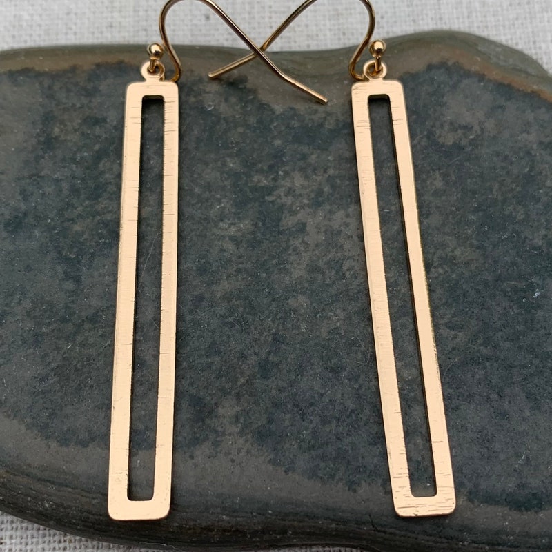 Long Gold Earrings - Etsy