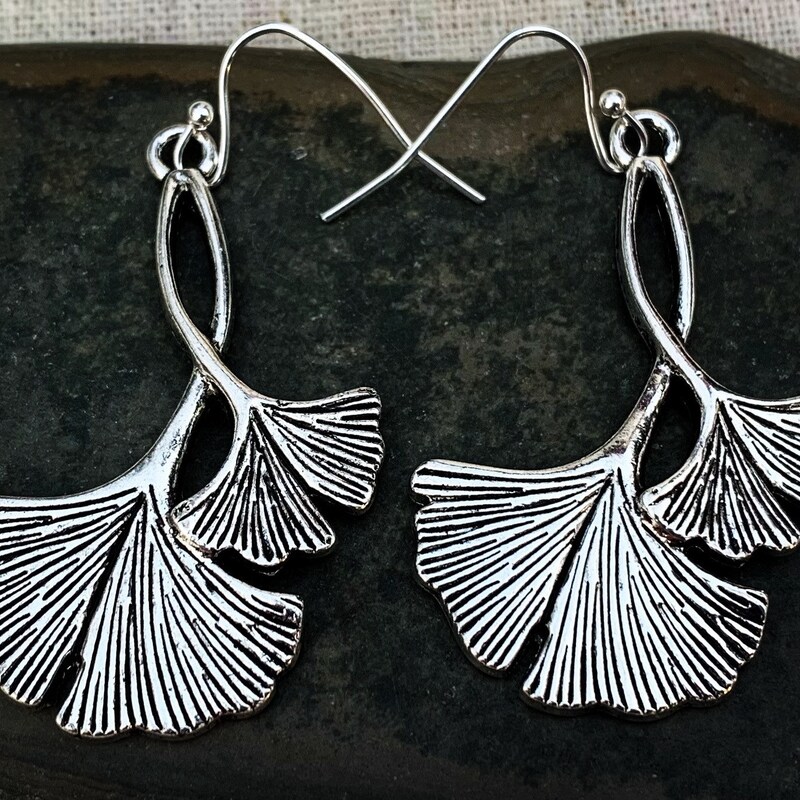 Ginkgo Leaf Earrings - Etsy