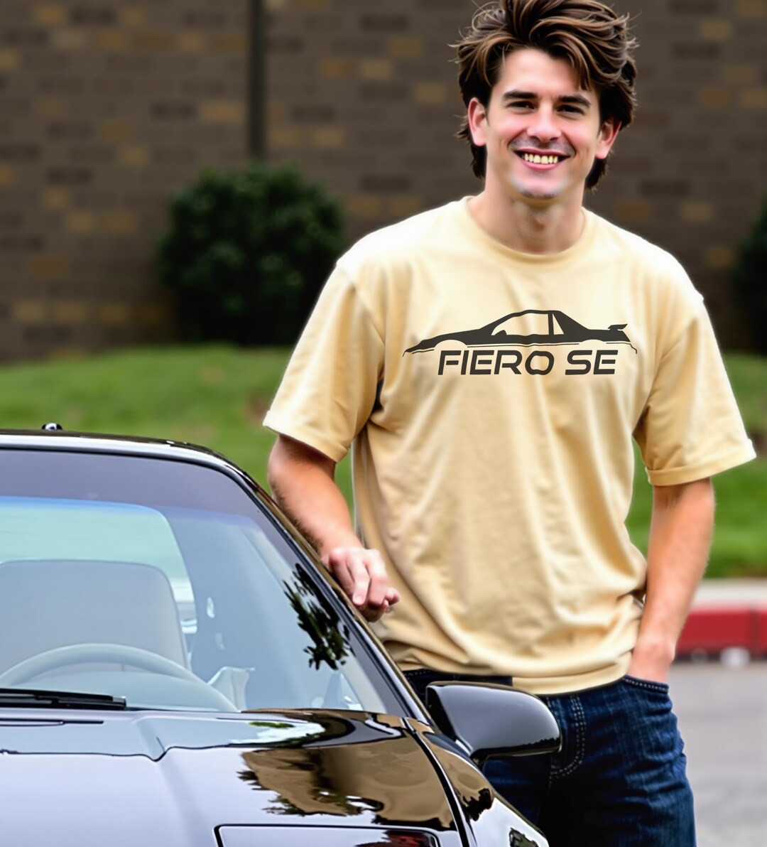 Vintage Pontiac Fiero SE, AKA Notchie, Silhouette T-shirt, Classic Car ...