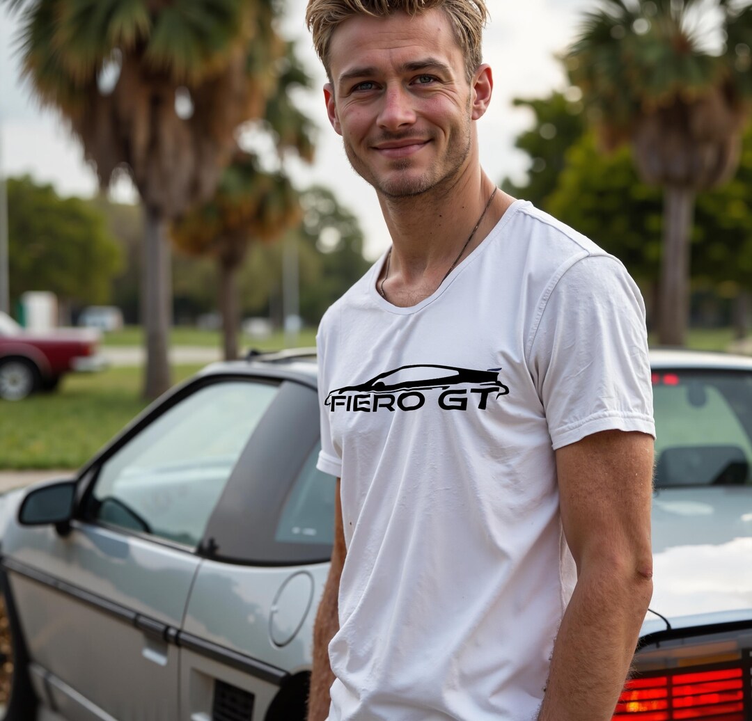 A Fiero GT Fastback Line Drawing T-shirt, Automotive Lover Gift, Car ...