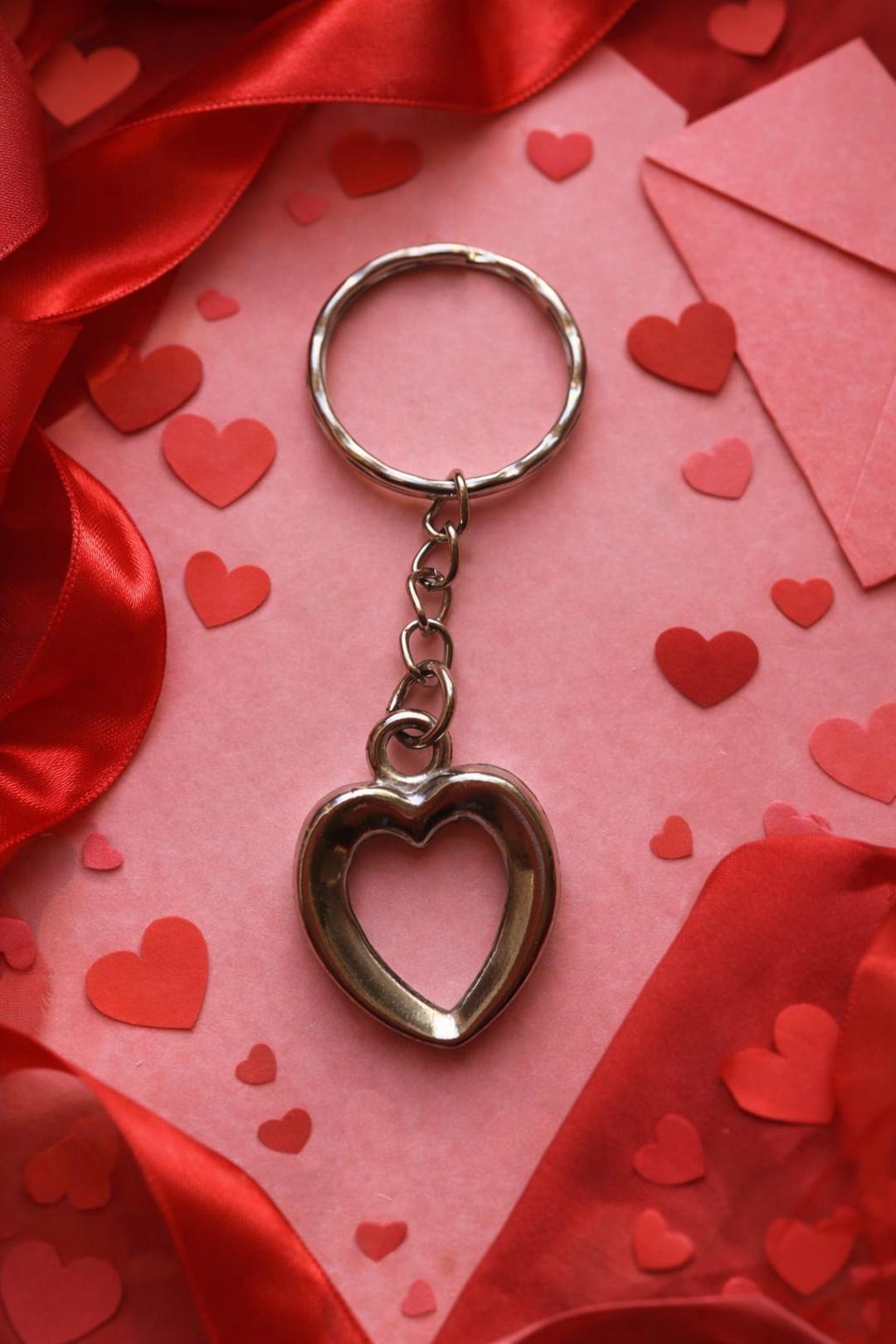 Open Heart Silver Keyring - A Symbol of Love - Etsy