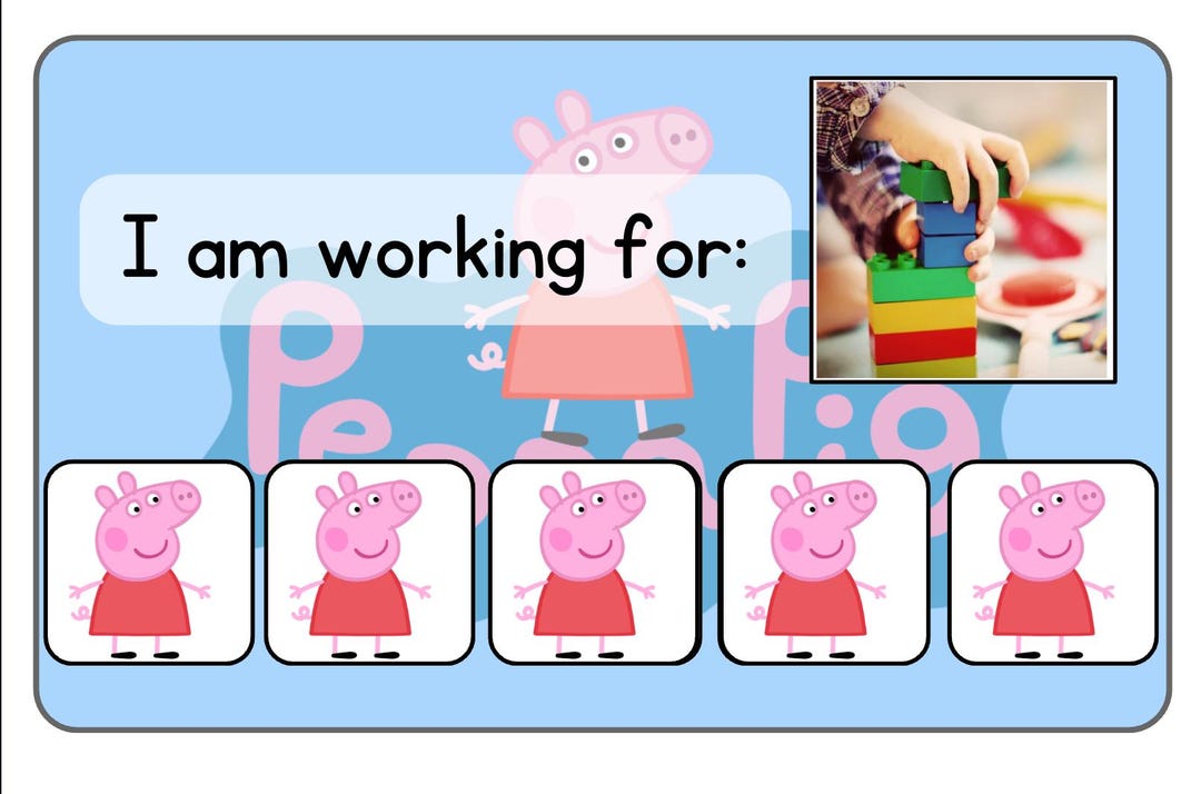 Printable | Peppa Pig Token Board | ABA, Speech, OT Therapy ...