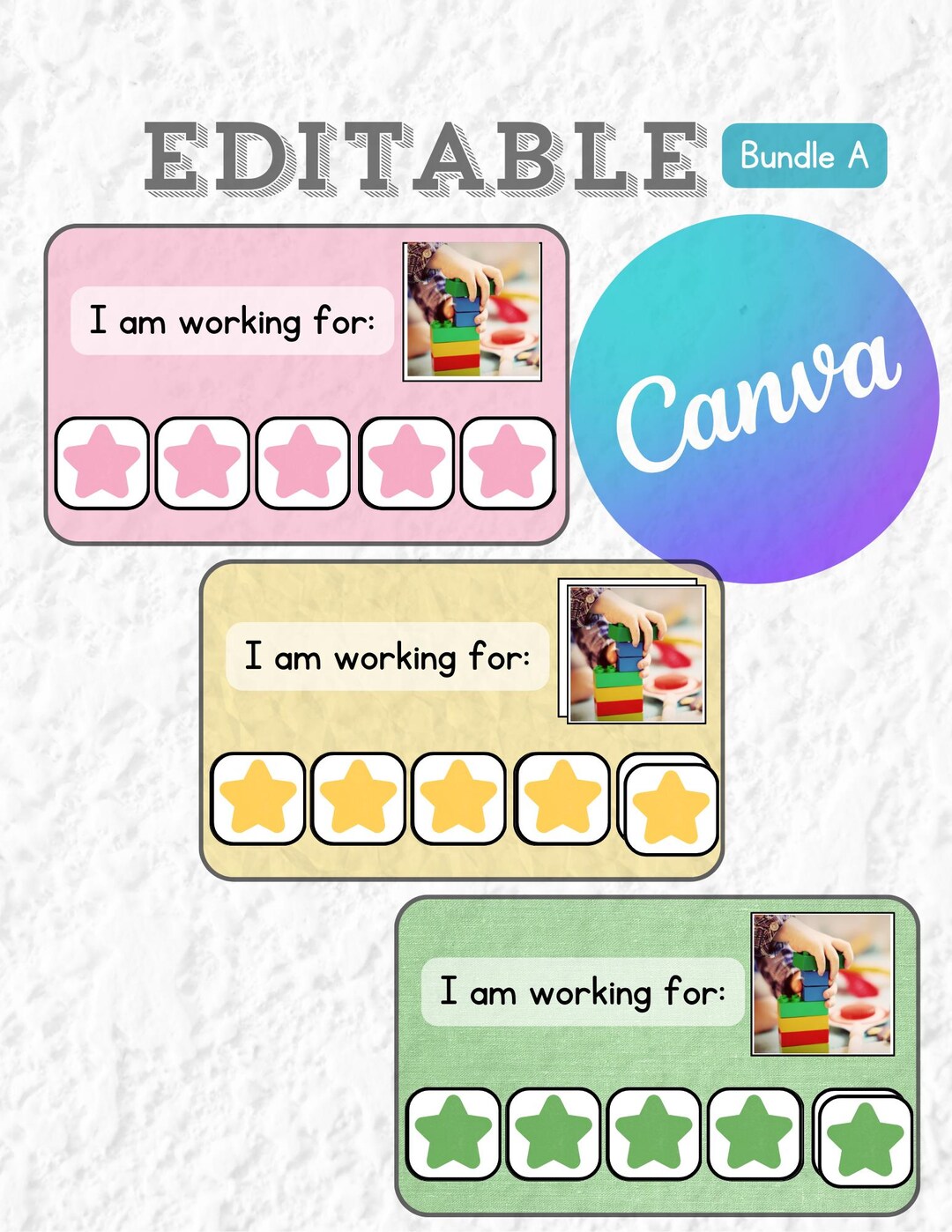 ABA Token Board: Autism Visual Reward Chart (digital Download) Pastel ...