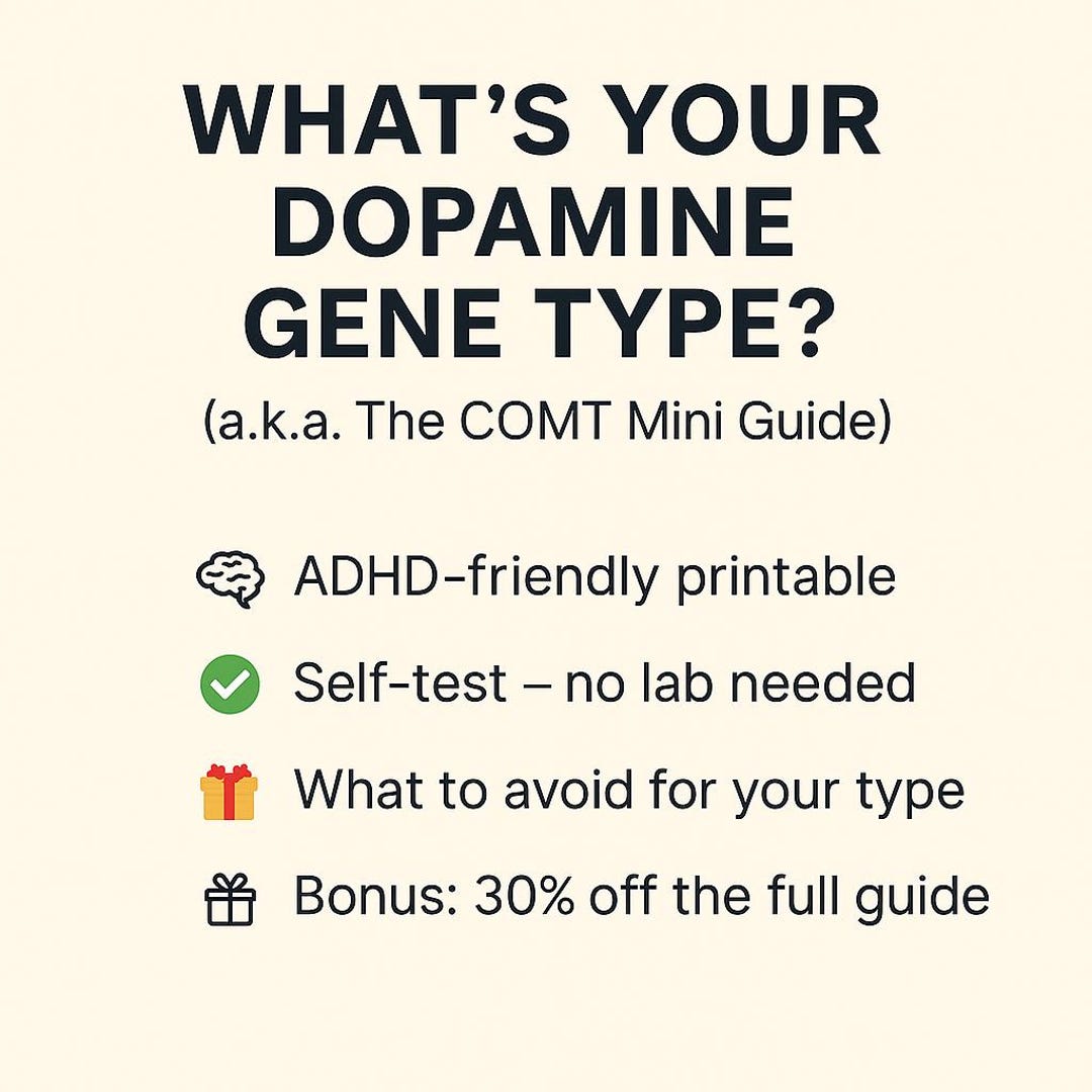 Dopamine Gene Self-test | COMT Printable Guide | Motivation Quiz - Etsy
