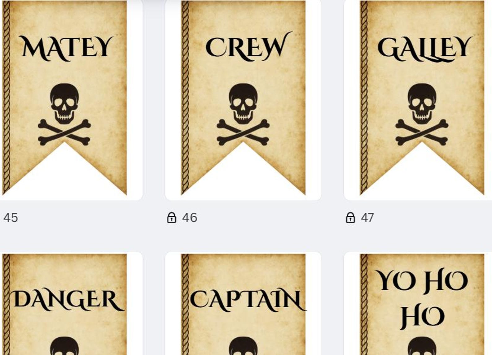 Editable Pirate Party Banner Printable – Full Alphabet, Numbers, Extra ...