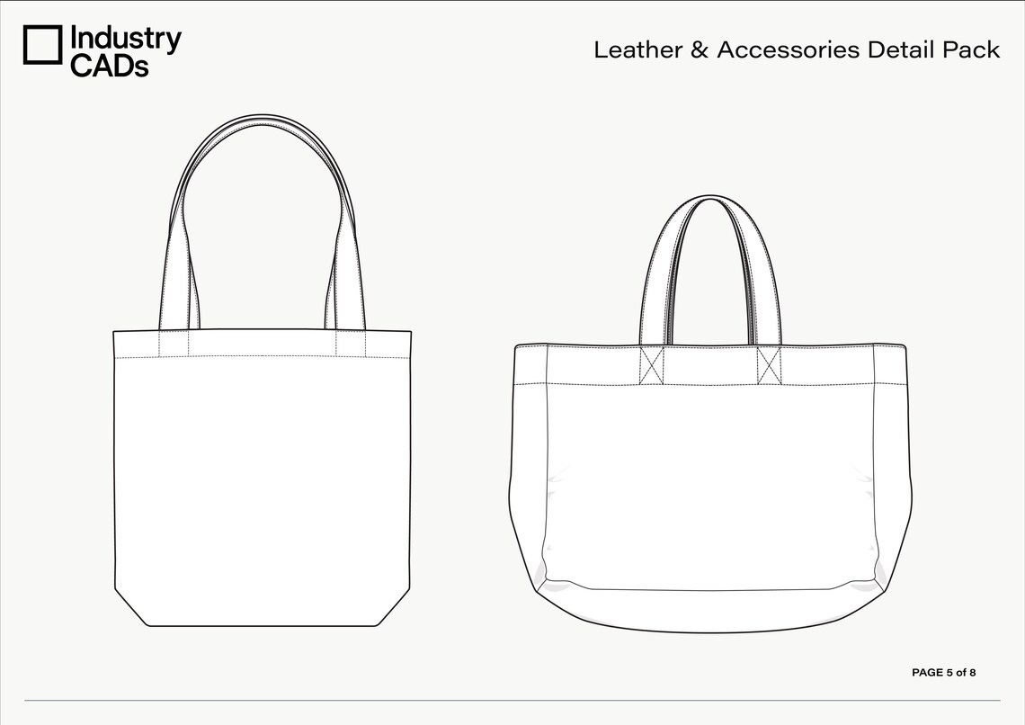 Leather and Accessories Pack - Premium Vector Fashion Mockups CAD ...