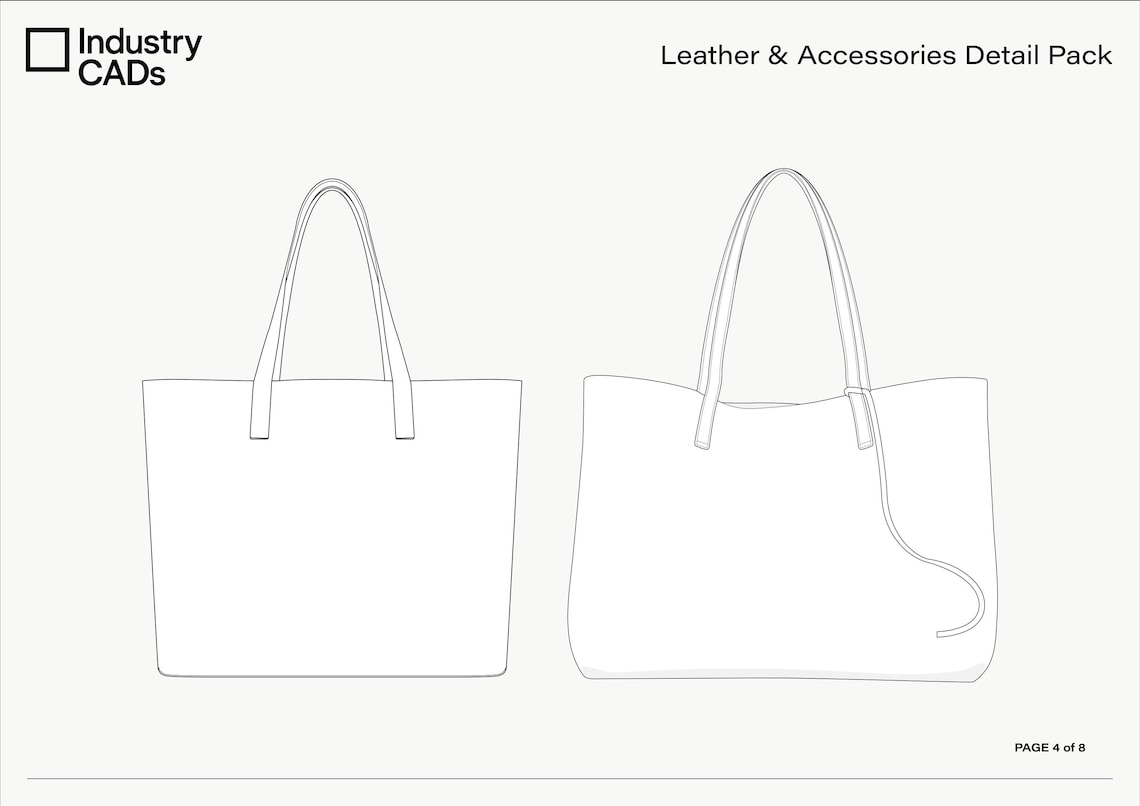 Leather and Accessories Pack - Premium Vector Fashion Mockups CAD ...
