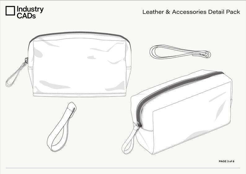 Leather and Accessories Pack - Premium Vector Fashion Mockups CAD ...