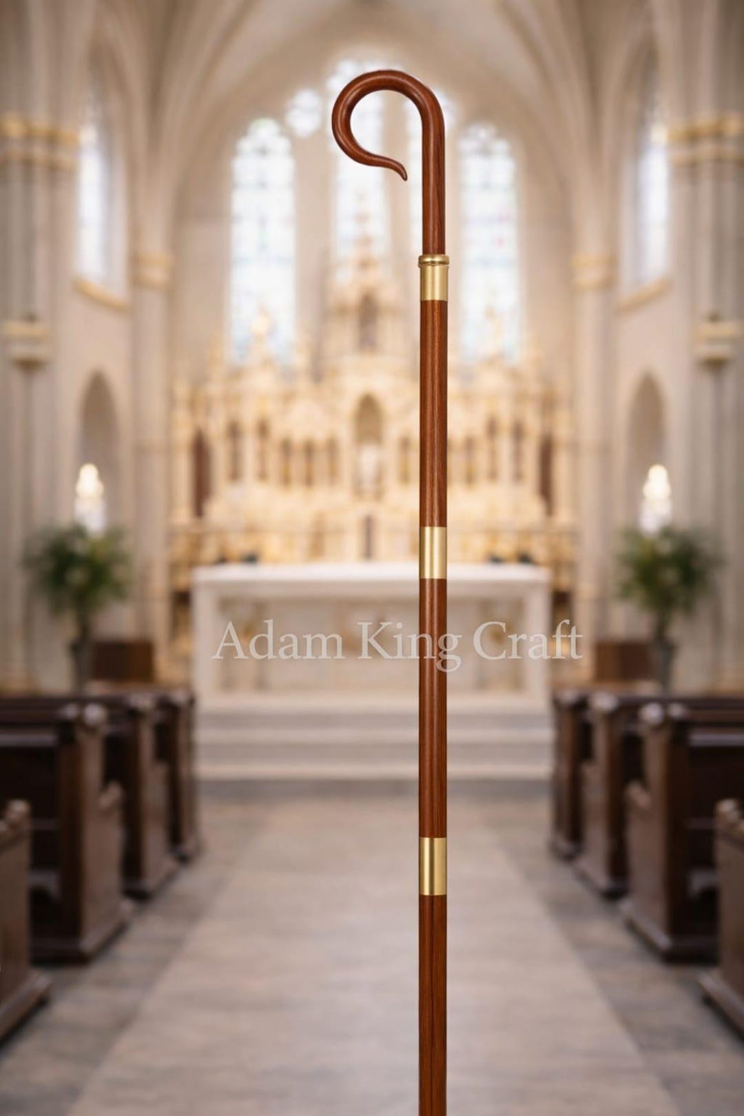 Wooden CROZIER Bishop Staff Crosier Quality Craftsmanship, 72 ...