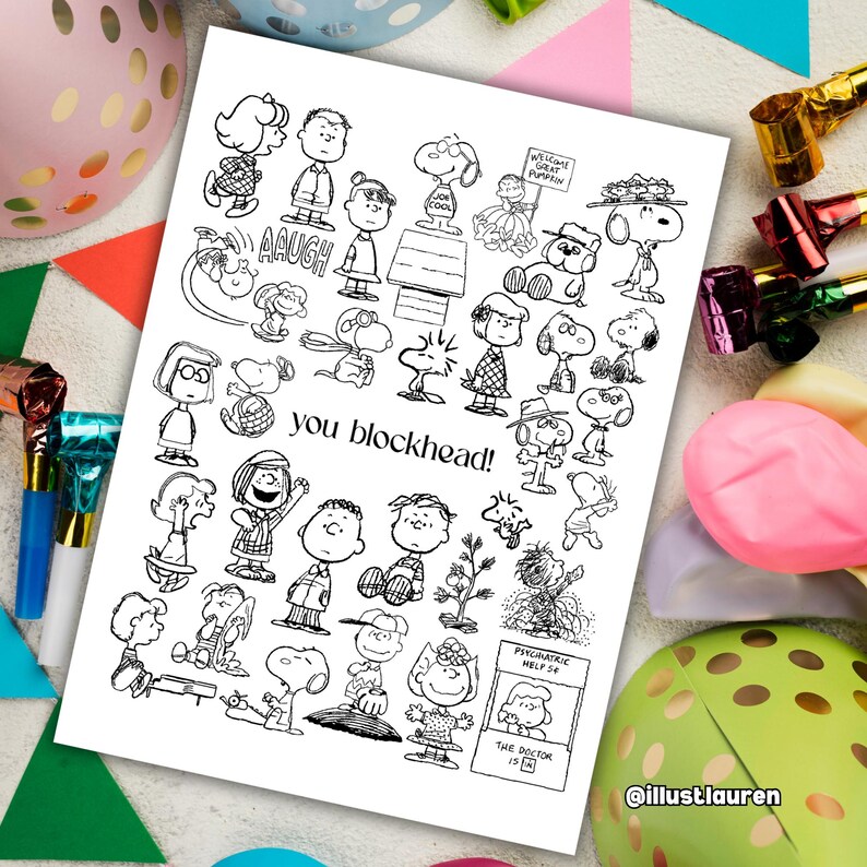 Charlie Brown Coloring Pages (printable Digital Download) - Etsy