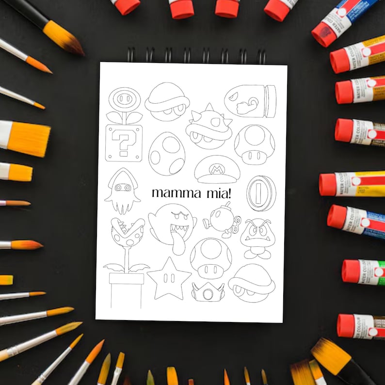 Super Mario Kart Coloring Pages (printable Digital Download) - Etsy