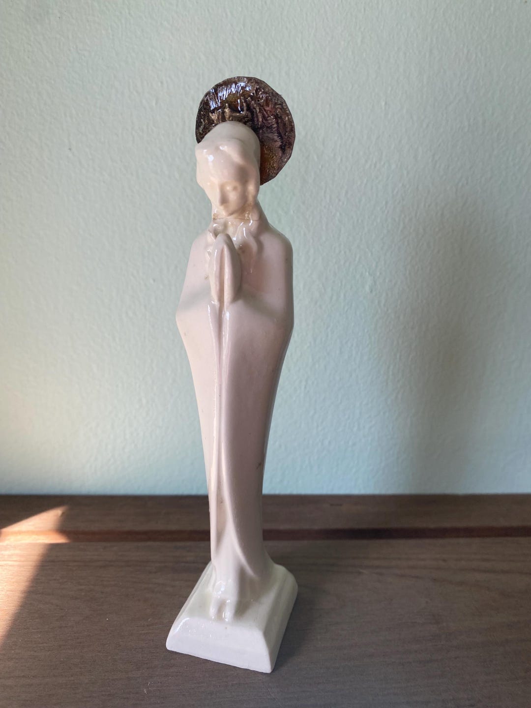 Vintage Crowned Mary Mixed Media Statue, Planets Goddess Model, Modern ...