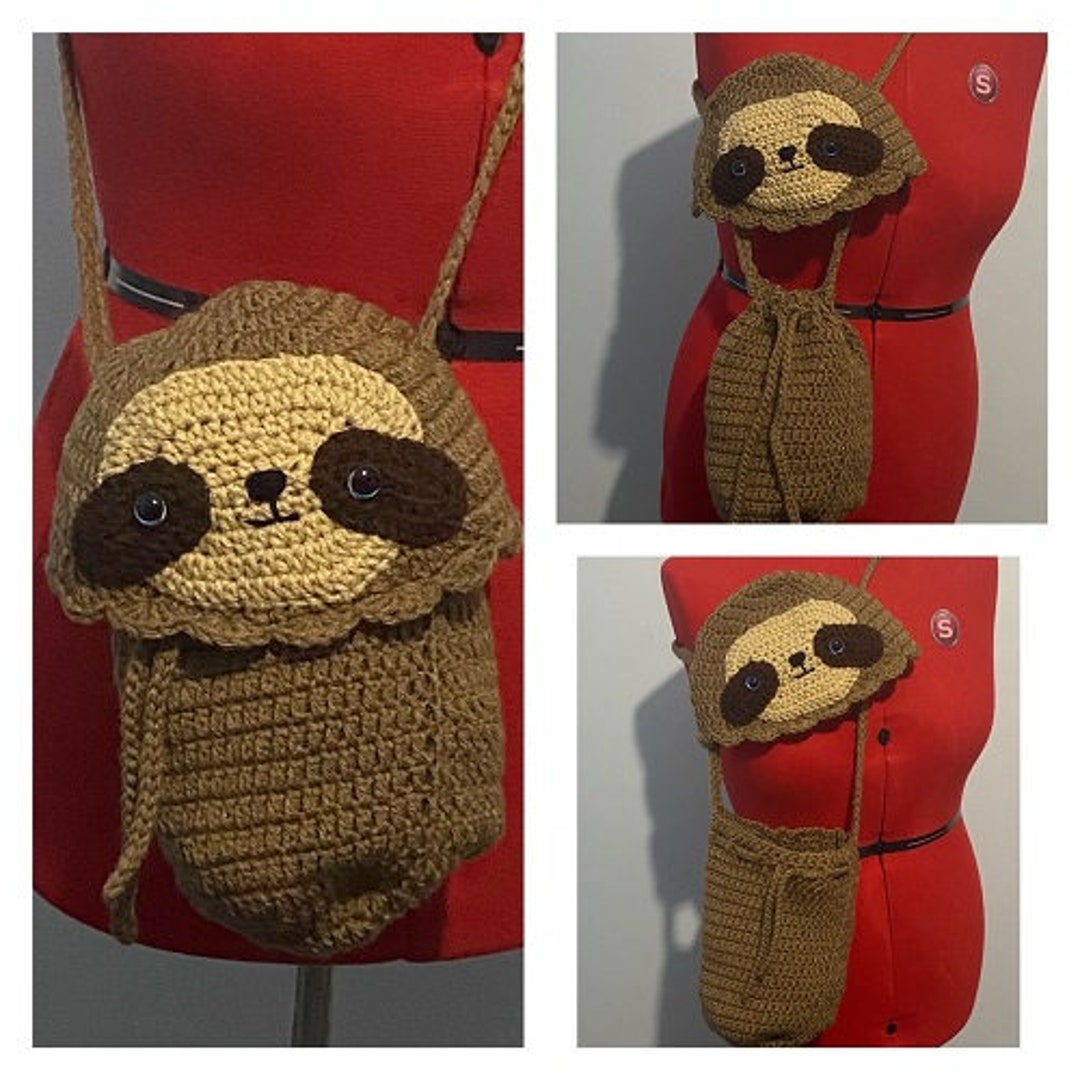 Sloth Crossbody Bag Crochet Pattern - Etsy