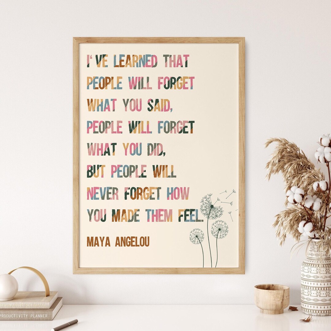 Maya Angelou Inspirational Education Quote Digital Download, Printable ...