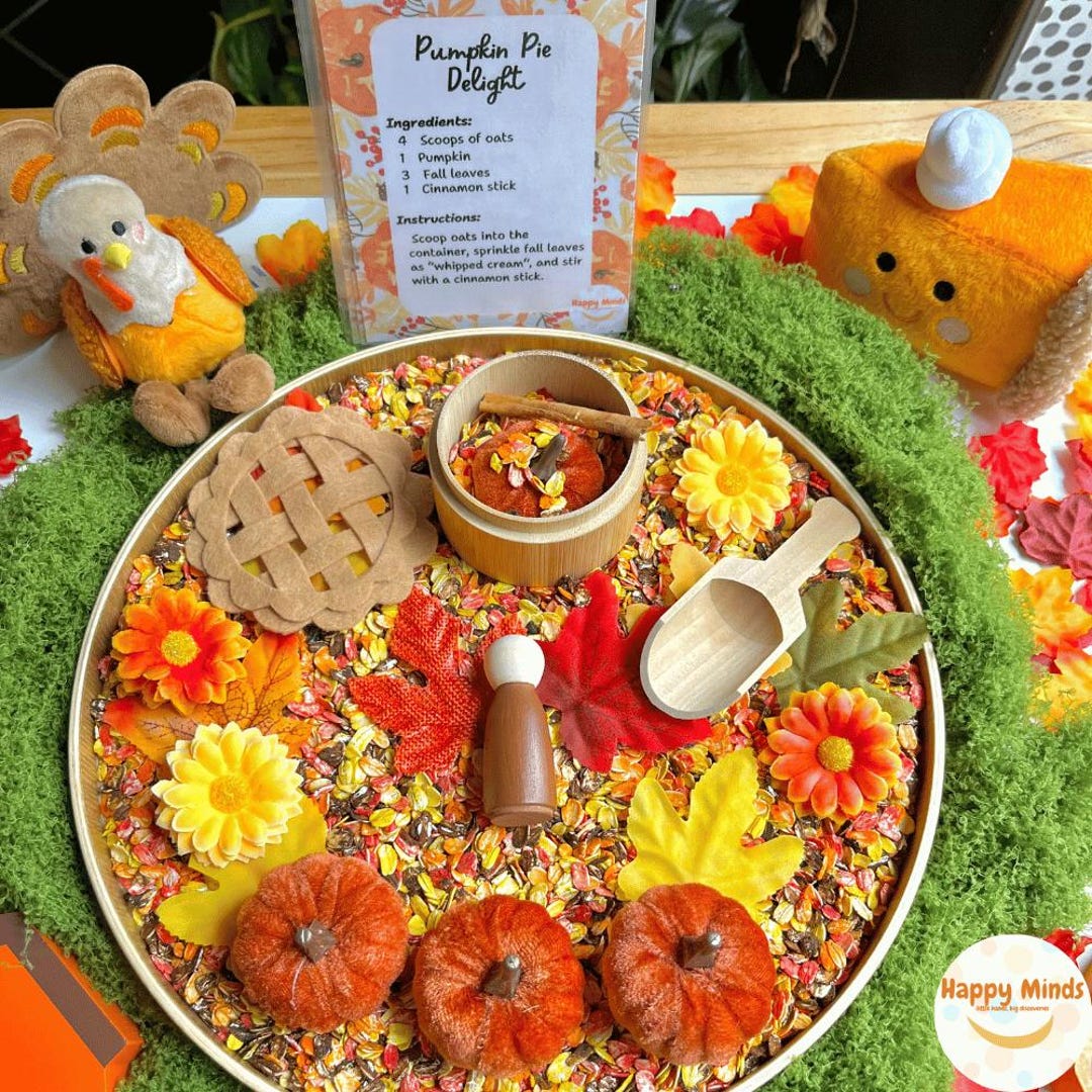 Taste-safe Fall & Thansgiving Sensory Bin | Thanksgiving Sensory Bin ...
